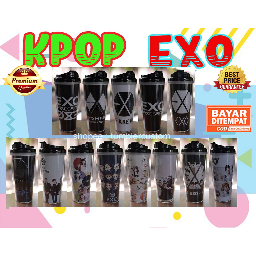 EXO TUMBLER KPOP EXO MERCHANDISE BOTOL MINUM KPOP | Shopee Indonesia