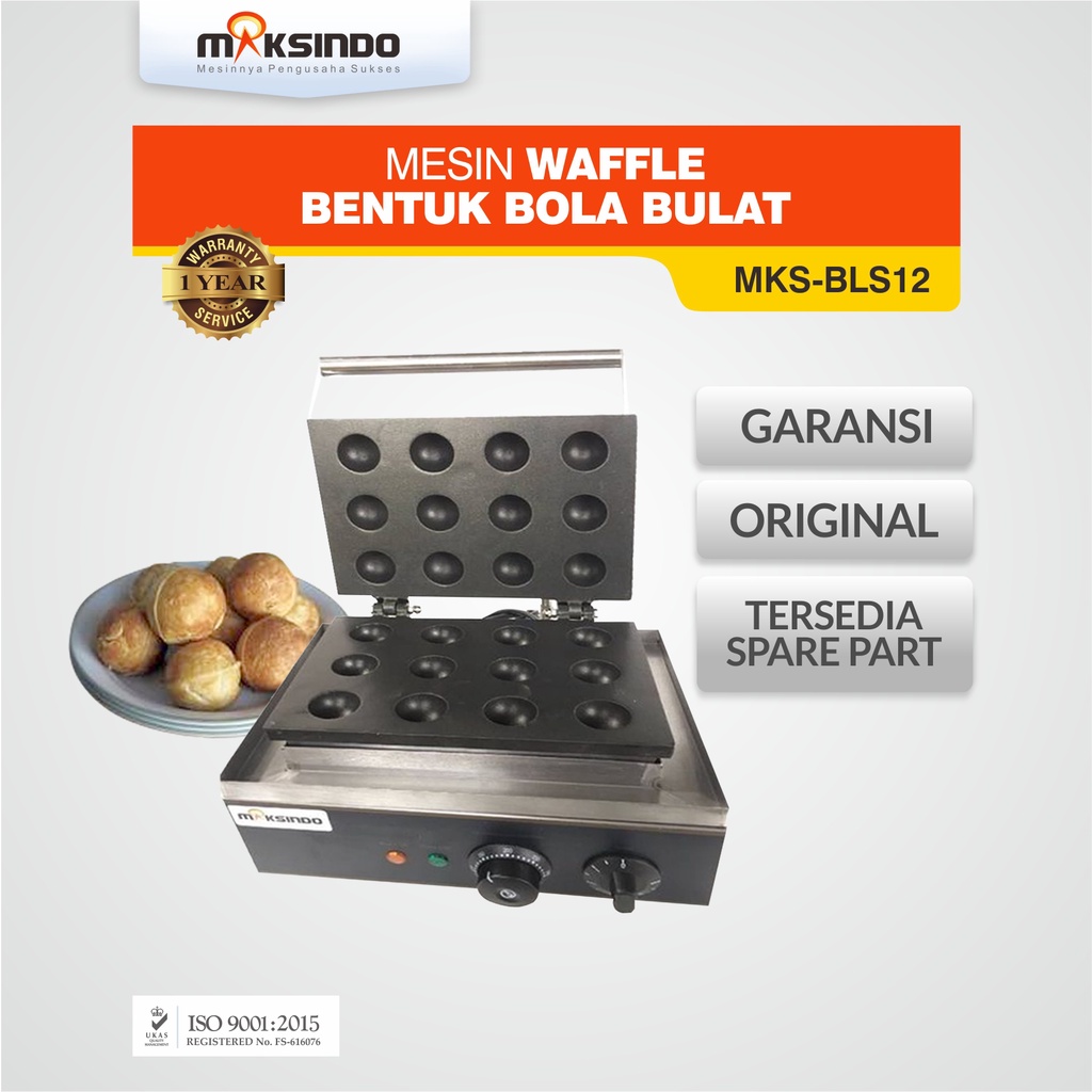 Jual Mesin Waffle Bentuk Bola Bulat MKS-BLS12 | Shopee Indonesia