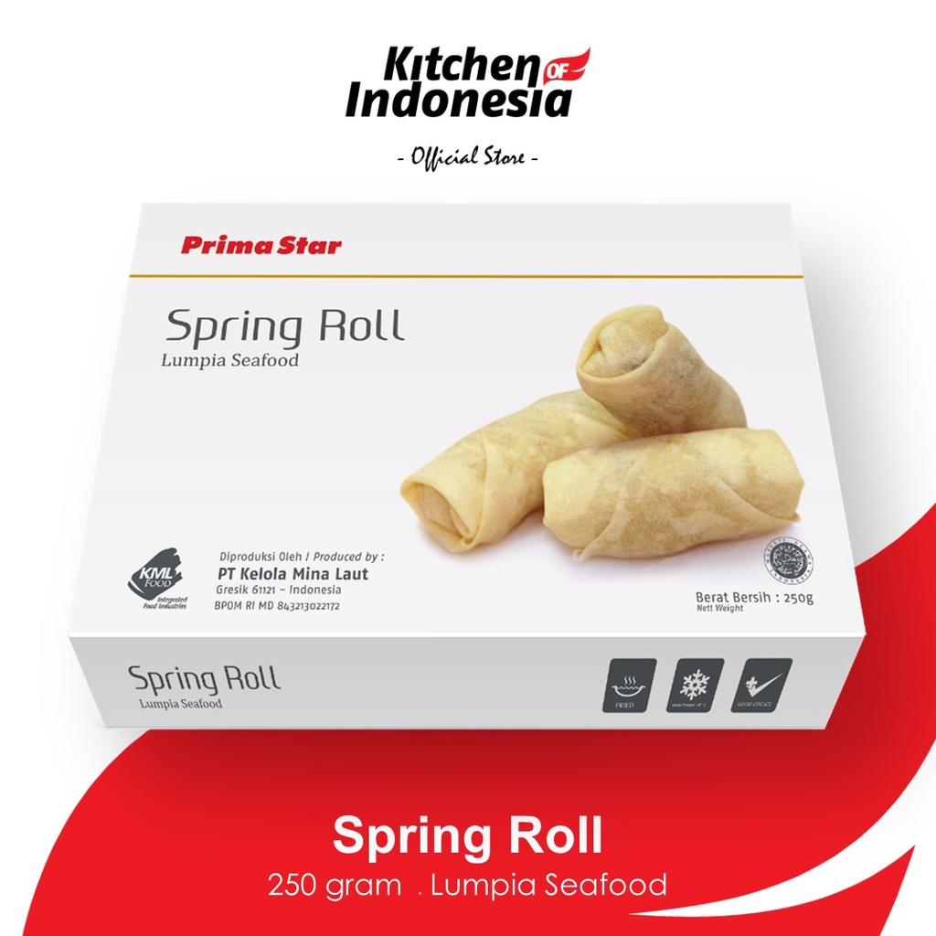 Jual PRIMA STAR Spring Roll 250 gr - Lumpia Udang Seafood Siap Masak ...