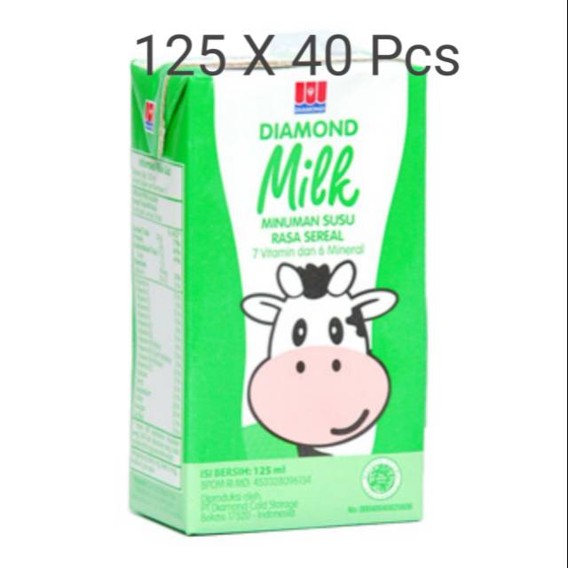 Susu Diamond UHT Cereal 125ml X 40 Pcs Coklat Strawberry | Diamon 125 ...