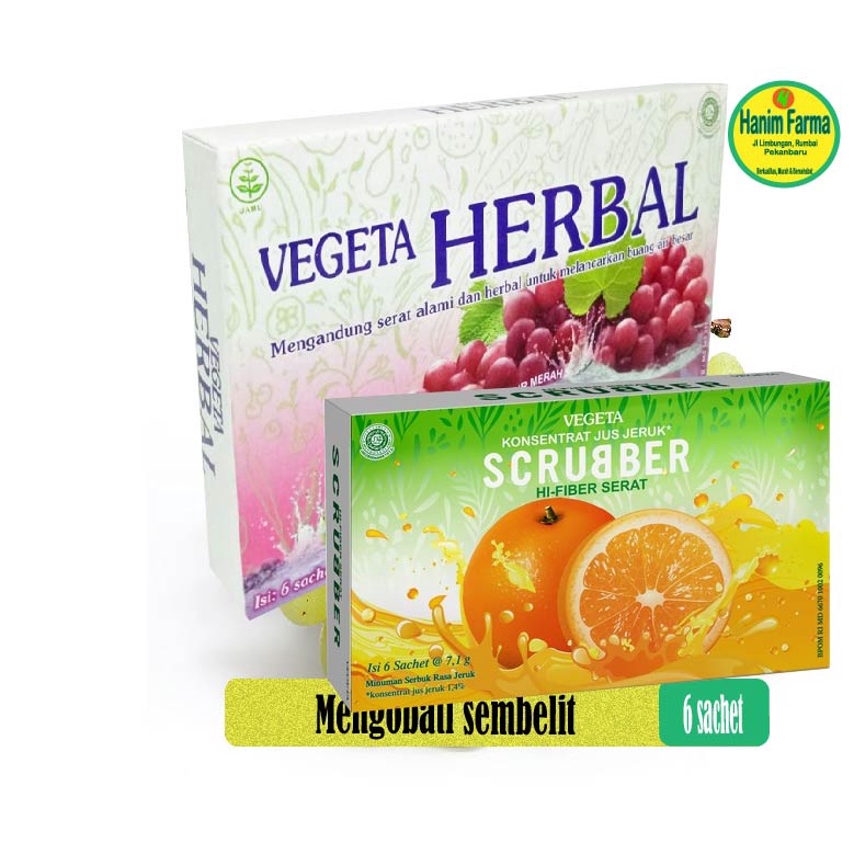 Jual Vegeta Herbal Ungu & Scrubber 6 sachet @box | Shopee Indonesia