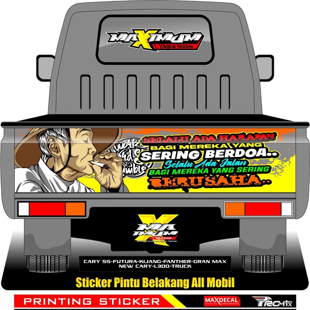 Jual Sticker Pintu Belakang Mobil Pick Up L300 / Grandmax / Panther ...