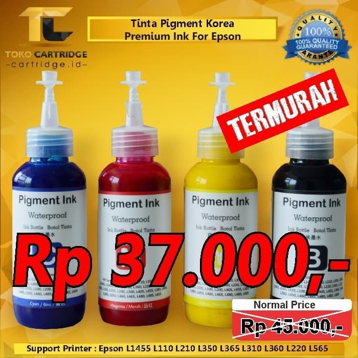 Tinta Pigment Korea 664 673 Pigmen Premium Ink refill Printer Epson ...
