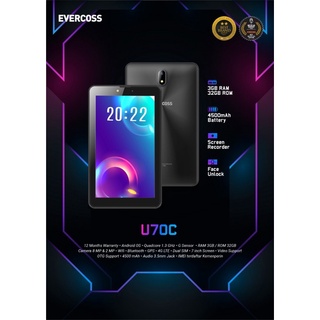 Jual Tablet Evercoss Bravo Tab U70C 3/32 Ram 3GB Internal 32GB Garansi ...