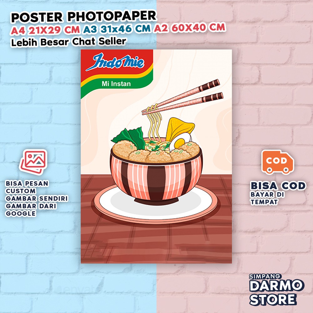 Jual Poster Indomie Hiasan Dinding Hypebeast Hypebis Hype Anak Kos ...