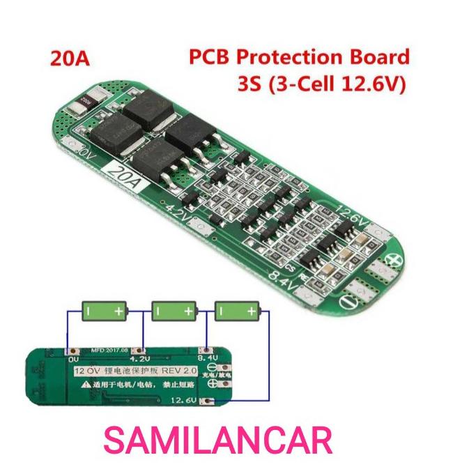 Jual Papan Modul Pcb Bms Pelindung Charger Baterai Li-Ion Lithium 3S ...