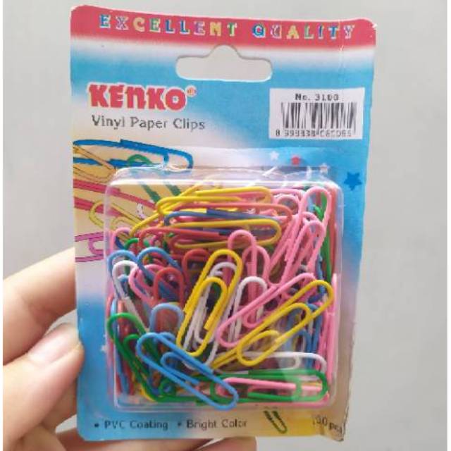 Vinyl Paper Clips Warna-Warni, Klip Kertas, Trigonal Clip, Penjepit ...