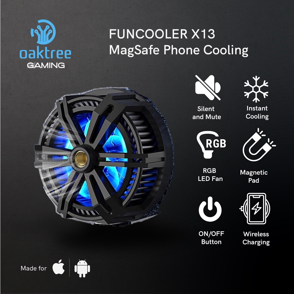 Jual Funcooler X13 Radiator Pendingin HP Magnet Fan Cooler Cooling Fan ...