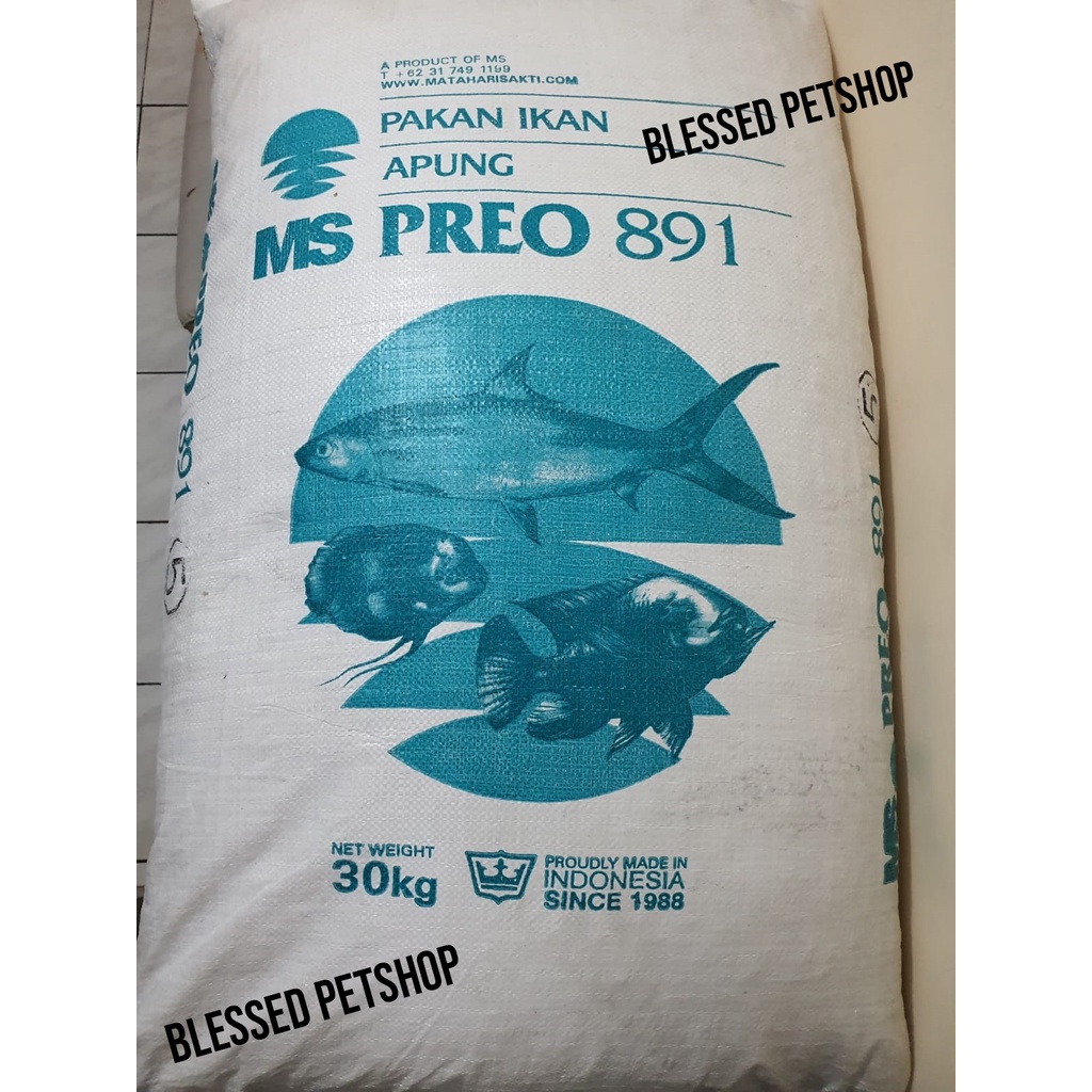 Jual PELET IKAN NILA MUJAER GURAMI PREO 891 KEMASAN SAK 30 KG PAKAN ...