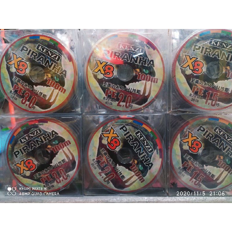Jual PE KENZI PIRANHA X8 panjang 100m | Shopee Indonesia
