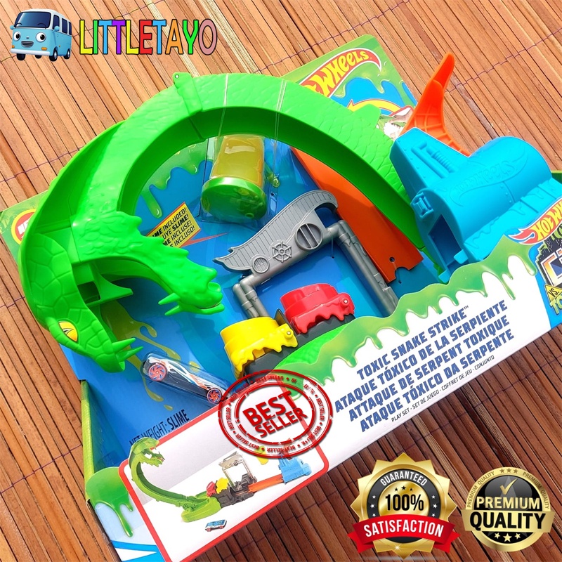 Jual HOTWHEELS CITY TOXIC SNAKE STRIKE PLAY SET SLIME INCLUDE ...