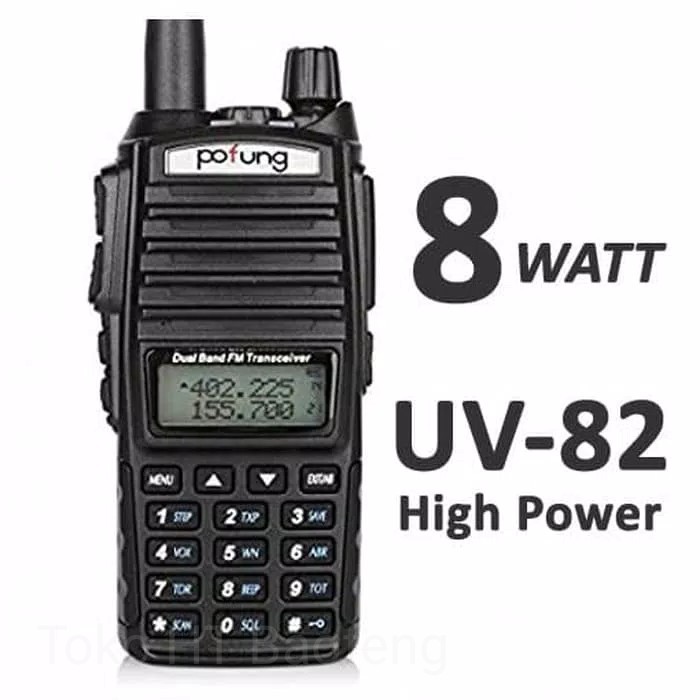 Jual (BANDUNG) HT BAOFENG UV 82 Dual Band UHF/VHF 8 Watt High Power RADIO HANDY TALKY UV-82 ...
