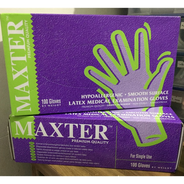 Jual Maxter latex gloves isi 100 | Shopee Indonesia
