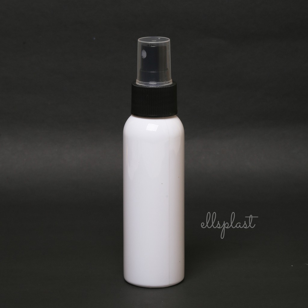 Jual BOTOL SPRAY 100 ML / BOTOL PET 100 ML PUTIH TUTUP SPRAY HITAM ...