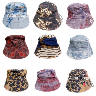 Jual AQE467 Bucket Hat Batik Jogja Topi Batik Bolak Balik Topi pantai ...