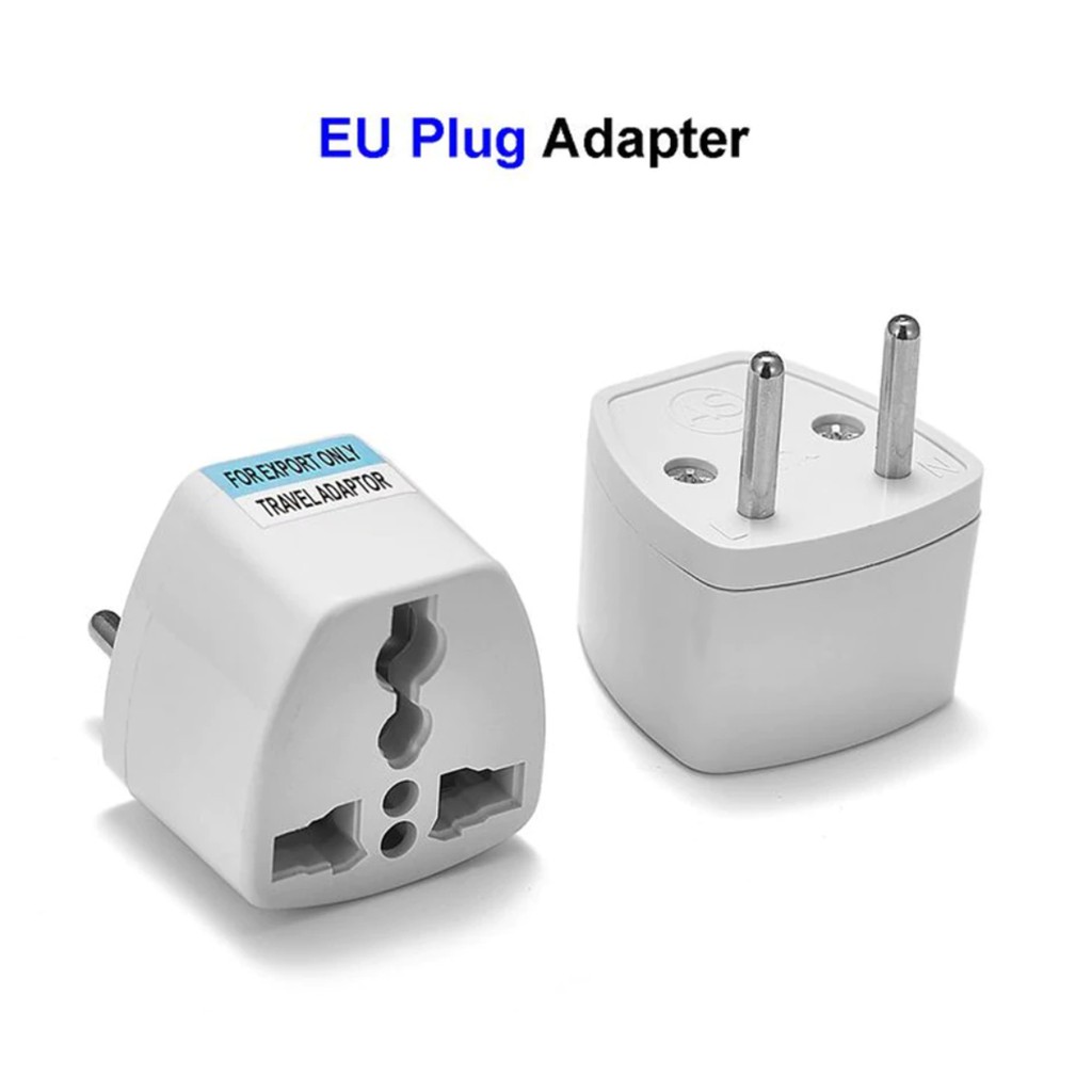 Jual EU Plug Adapter Converter US AU UK To European Euro AC Power ...