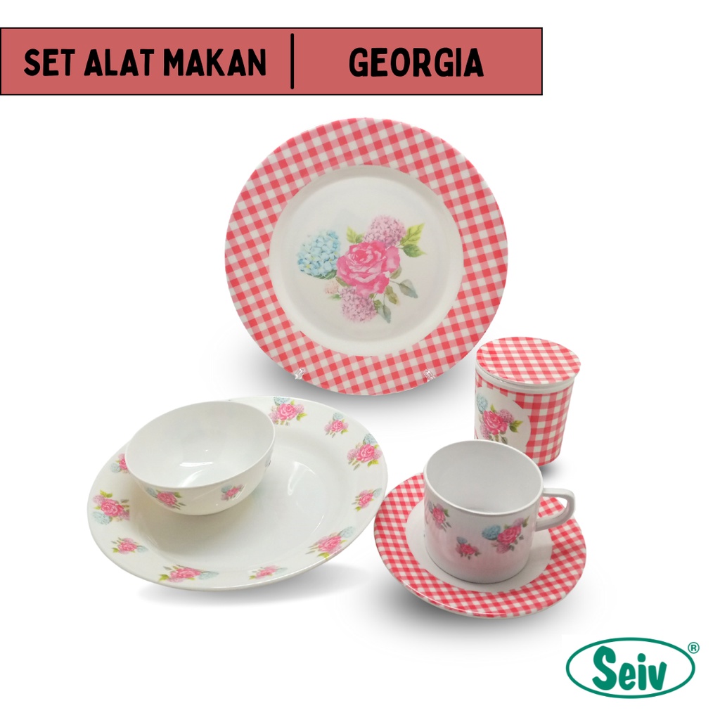 Jual PAKET SET Peralatan Makan Melamin ONYX - Georgia Series | Shopee ...