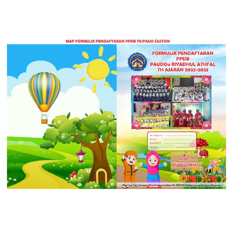 Jual MAP PPDB TK/PAUD CUSTOM NAMA ALAMAT DAN LOGO 1PACK ISI 10 | Shopee ...