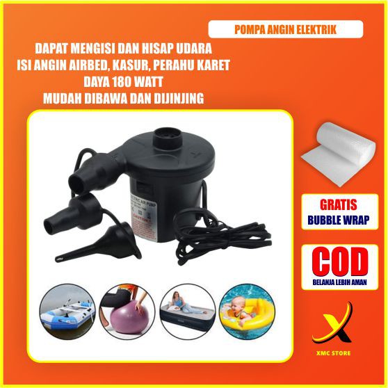 Jual Pompa Angin Elektrik Portable / Kompresor Mini / Pengisi Angin ...