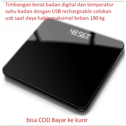 Jual Timbangan berat badan digital dan temperatur suhu badan dengan USB ...