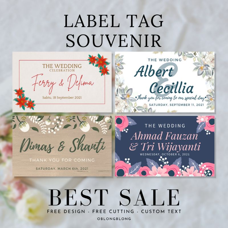 Jual LABEL UCAPAN SOUVENIR HANGTAG PERNIKAHAN MURAH Indonesia|Shopee ...
