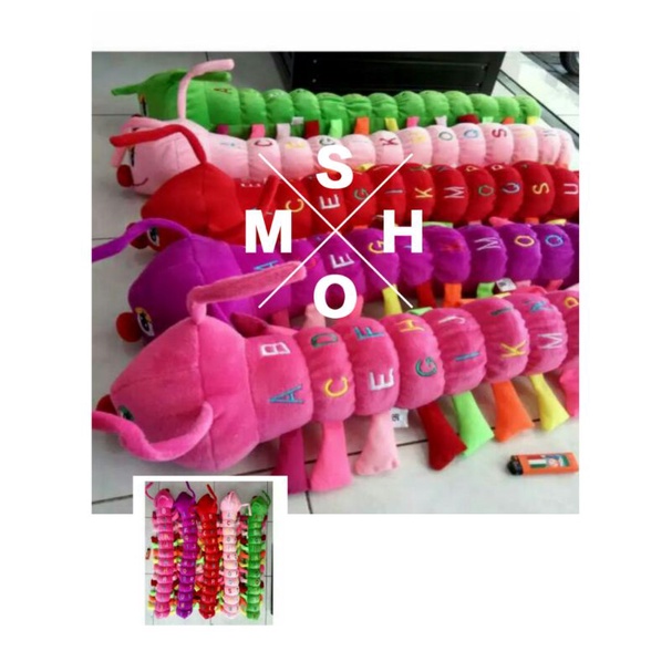 Jual Boneka Ulat Ulil Jumbo Hiasan Dashboard Mobil lebel alphabet ...
