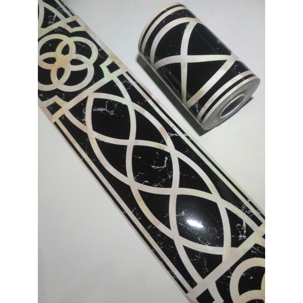 Jual Border list stiker glossy DHE-019 ukuran 10 cm x 10 meter | Shopee ...