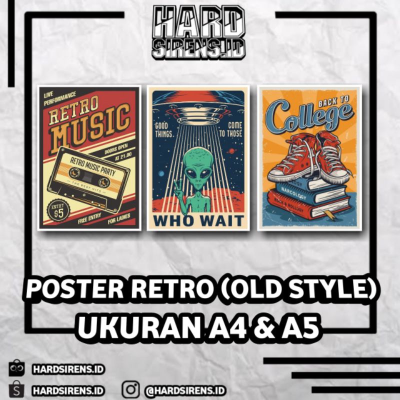 Jual Poster Retro Poster Cafe Poster klasik Ukuran A4/A5 | Shopee Indonesia