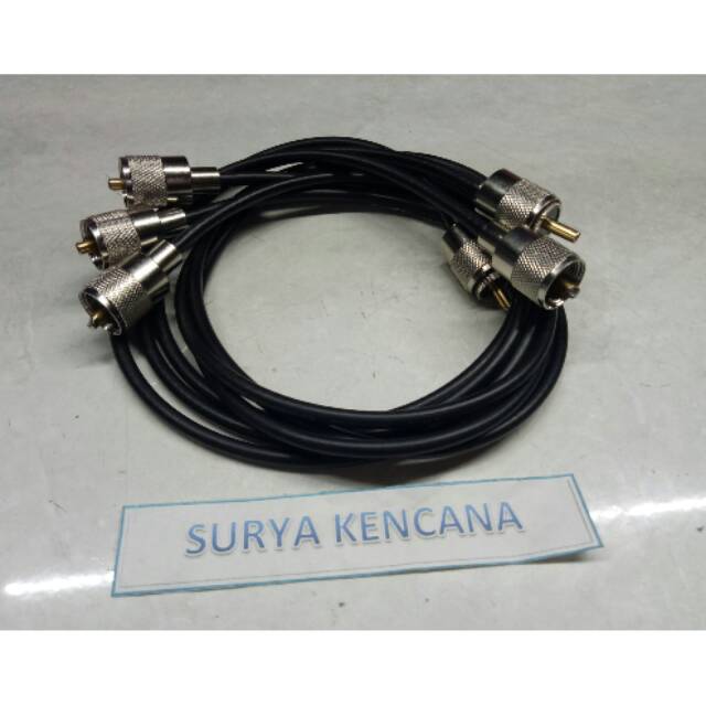 Jual KABEL JUMPER PL MALE TO PL MALE RG58 BIASA PANJANG 1M JUMPER RIG HT SWR PENGARAH DUPLEXER ...