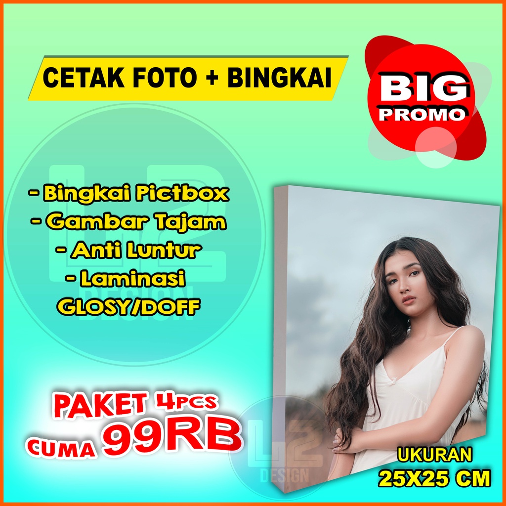 Jual CETAK FOTO PICTBOX 25x25 CM | High Quality | Shopee Indonesia