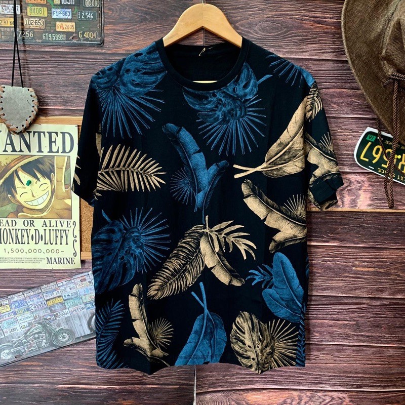 kaos distro pria black leaf printing kaos motif full printing | Shopee ... kaos distro pria black leaf printing kaos motif full printing | Shopee ...
