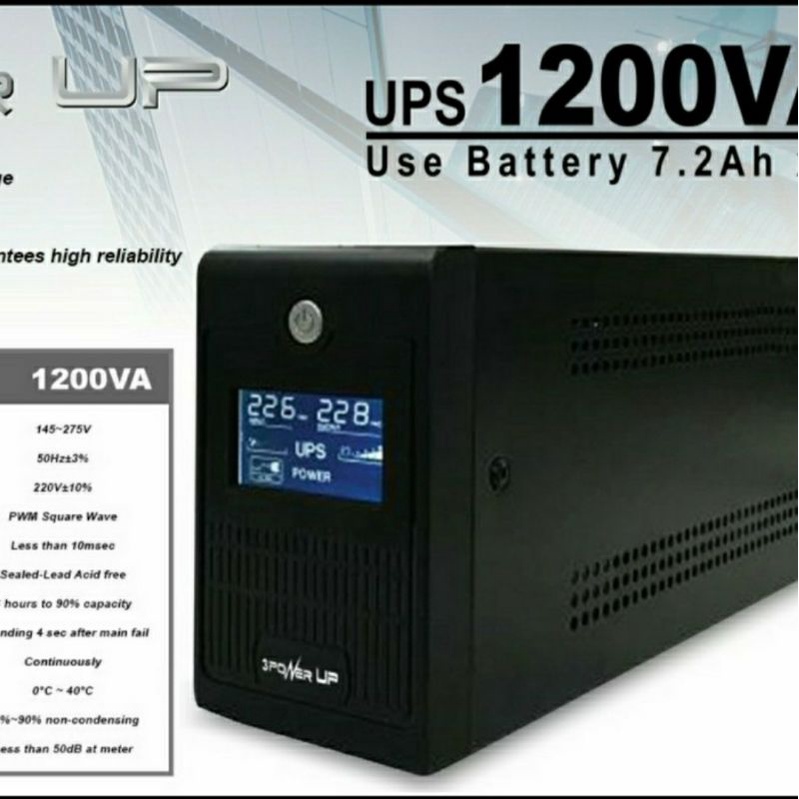 Jual Powerup Power up UPS 1200Va 600watt LCD Display | Shopee Indonesia