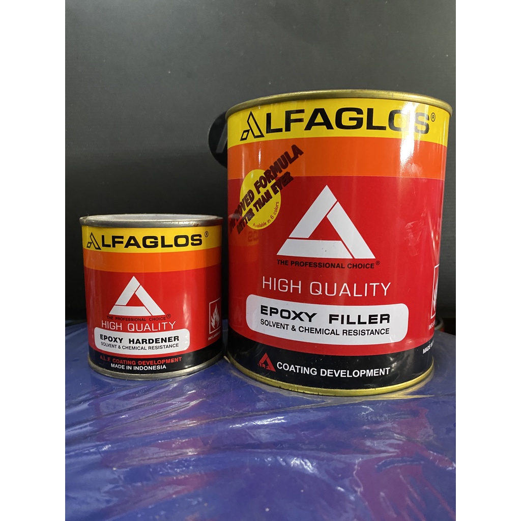 Jual EPOXY ALFAGLOSS / set komplit epoxy 1L + hardener | Shopee Indonesia