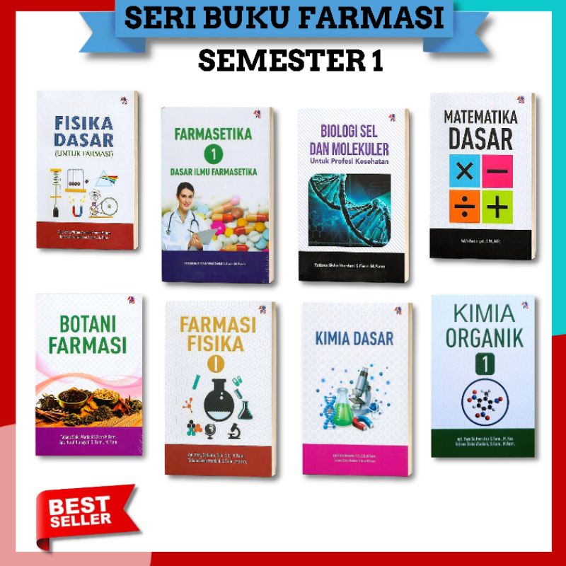 Jual Buku FARMASI Semester 1 FISIKA DASAR FARMASETIKA BIOLOGI SEL DAN MOLEKULER MATEMATIKA DASAR ...