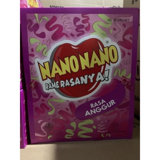 Jual Permen Nano Nano Rasa Anggur Kemasan 1 box isi 30 bungkus ...
