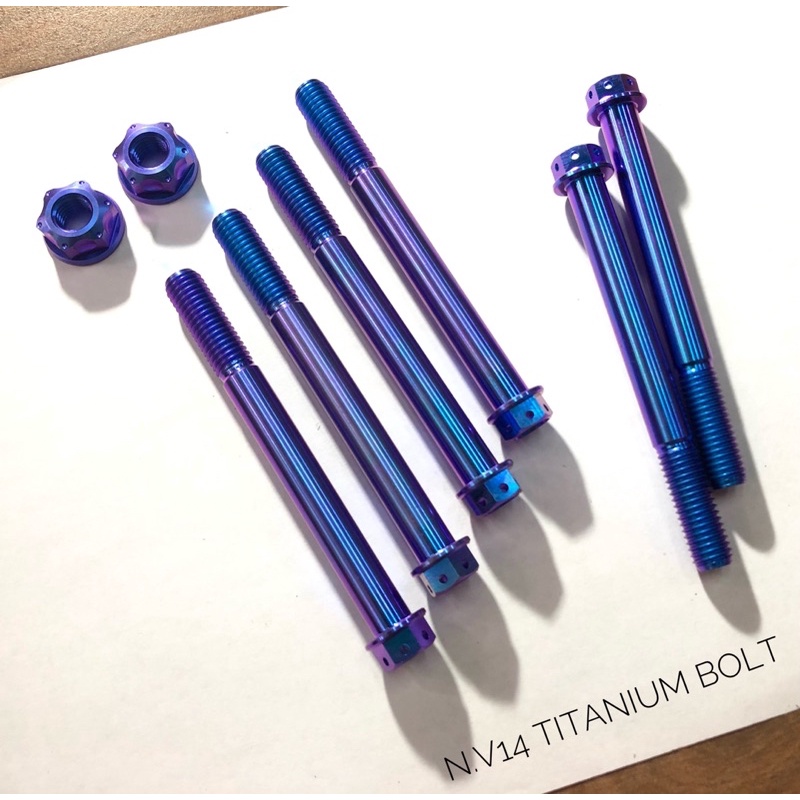 Jual baut titanium m10x100 baut drat 14 panjang 10cm 10 cm original ...