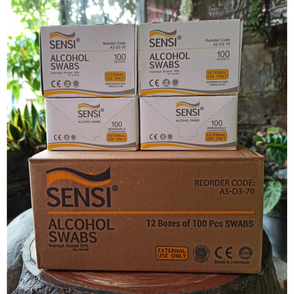 Jual SENSI Alcohol Swab / Tissue Alkohol isi 100 pcs | Shopee Indonesia