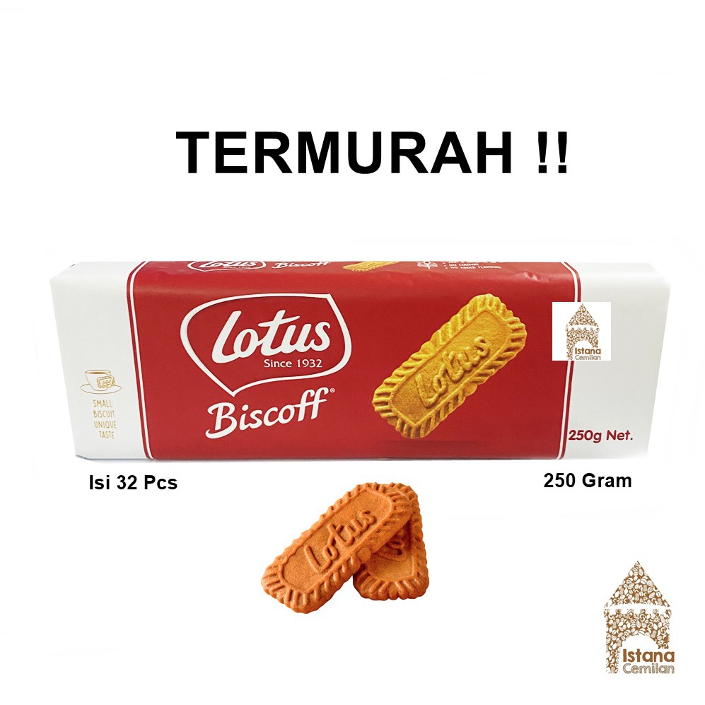 Jual Lotus Biscoff Caramelised Biscuit 250 Gram (isi 32 pcs) Indonesia ...