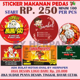 Jual STIKER MAKANAN PEDAS..STIKER SEBLAK.STIKER SAMBAL.STIKER LOGO ...