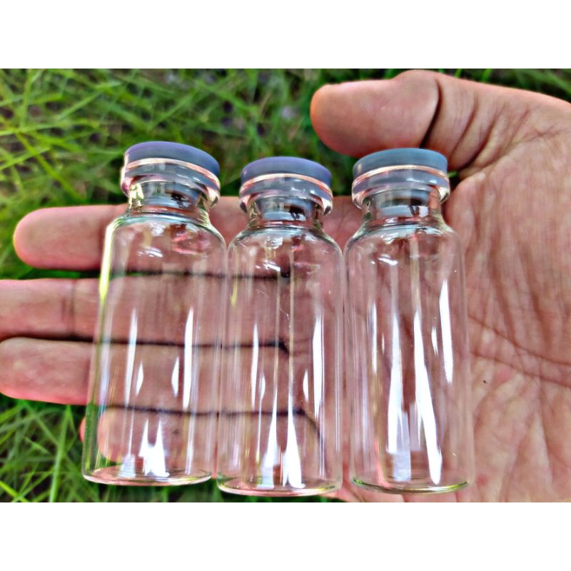 Jual Botol Vial 15ml+Tutup Rubber Stopper/Botol Pernak-Pernik | Shopee ...