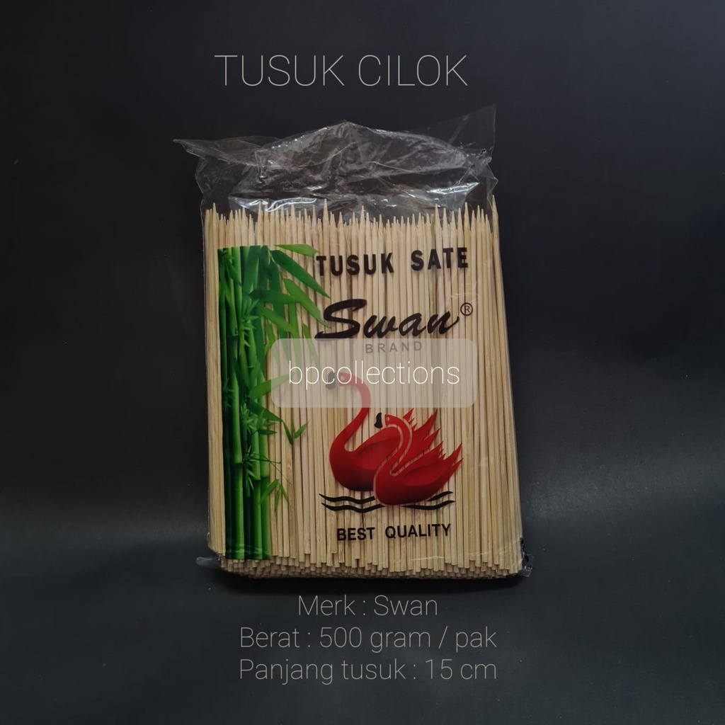 Jual 1 PAK TUSUK CILOK TUSUK CIMOL SOSIS TAICHAN SATE SWAN 15 CM 500