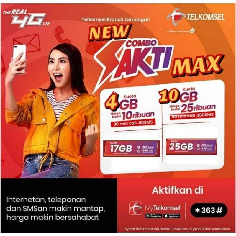 Jual PAKET DATA TELKOMSEL COMBO SAKTI MAX ( Kuota utama full 24 jam 30 hari) | Shopee Indonesia