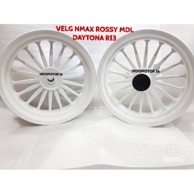 Jual Velg NMax Rossy Model Daytona WHITE [350-400 R13] | Shopee Indonesia