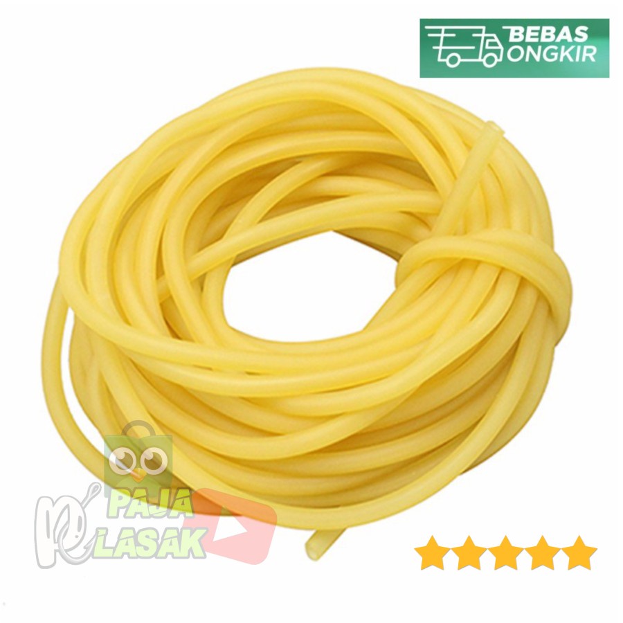 Jual Karet tube ketapel 3050 slingshot rubber latex warna kuning ...