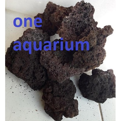 Jual Aquarium-Aksesoris- Batu Lavarock Hitam Merah 1Kg Lava Rock ...