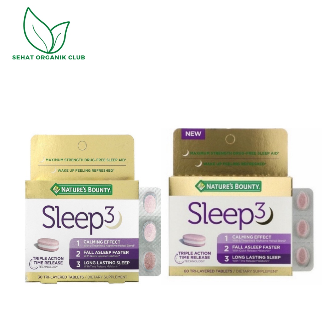 Jual Nature's Bounty Sleep 3 Maximum Strength Sleep 60 Tablets ; Sleep 3 Maximum Strength Sleep ...
