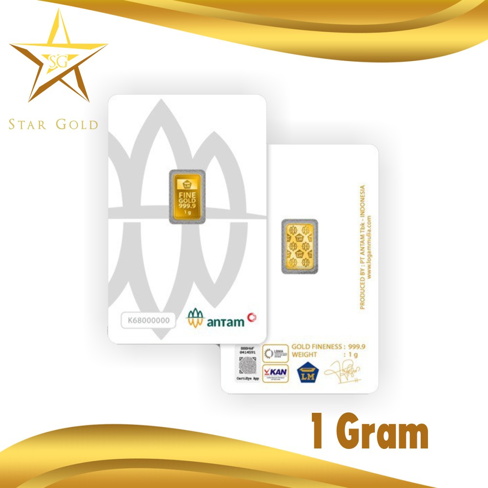 Jual Star Gold Logam Mulia Antam Press ( LM ) 1GR 1 Gram | Shopee Indonesia