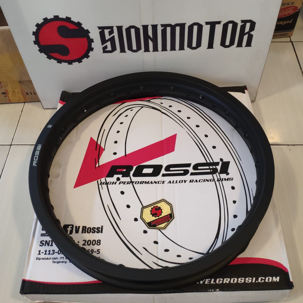 Jual Velg Alumunium / Rim Alloy Ring 215 x 18 V Rossi Hitam Doff ...