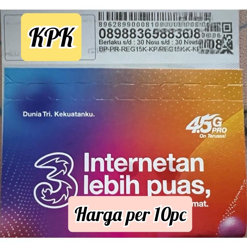 Jual Perdana Tri KPK / Kosongan / Blank / Lock | Shopee Indonesia