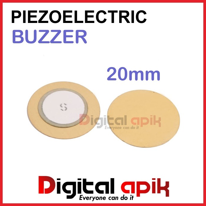 Jual Piezo Electric Ceramic Buzzer Sounder Sensor Sound Disc 20mm ...
